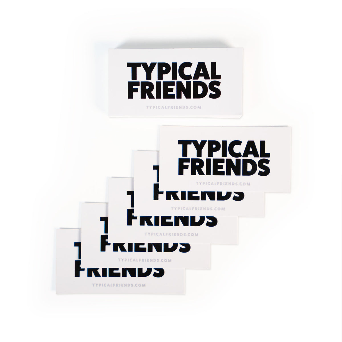 Typical Friends (white sticker)